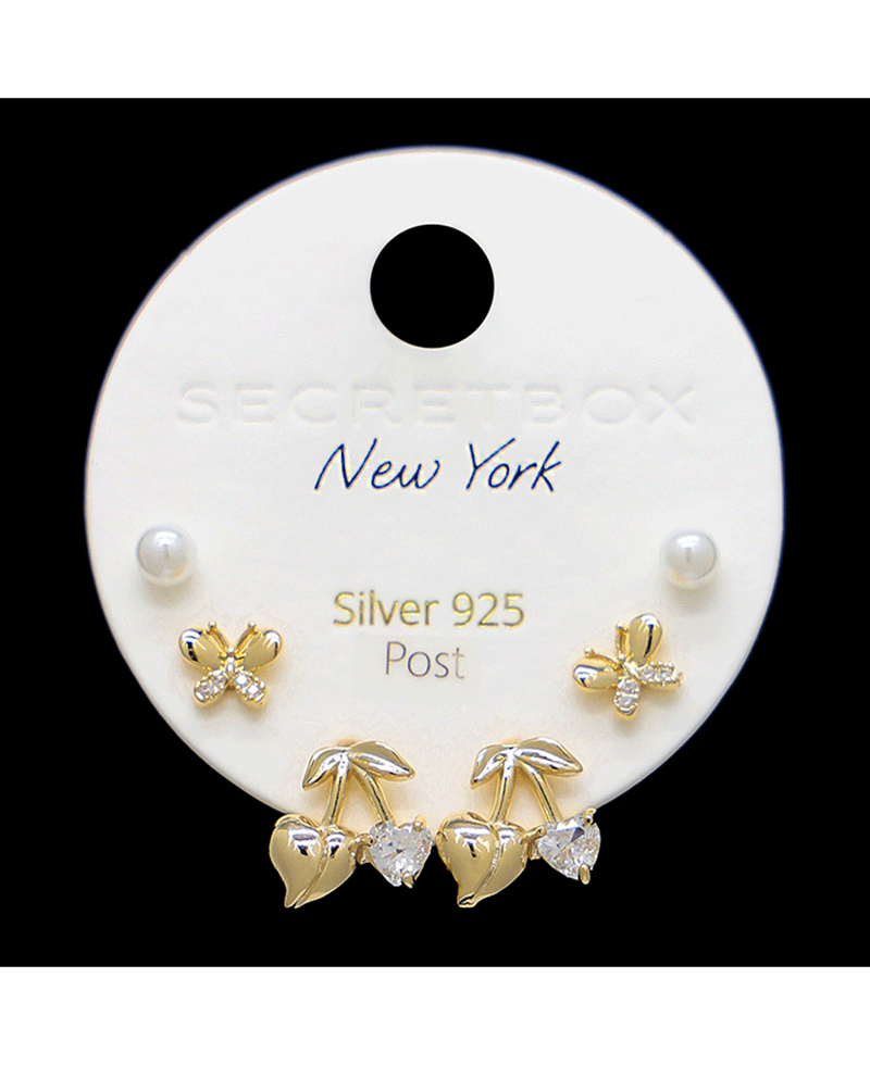 Sterling Silver 3 Set Earring