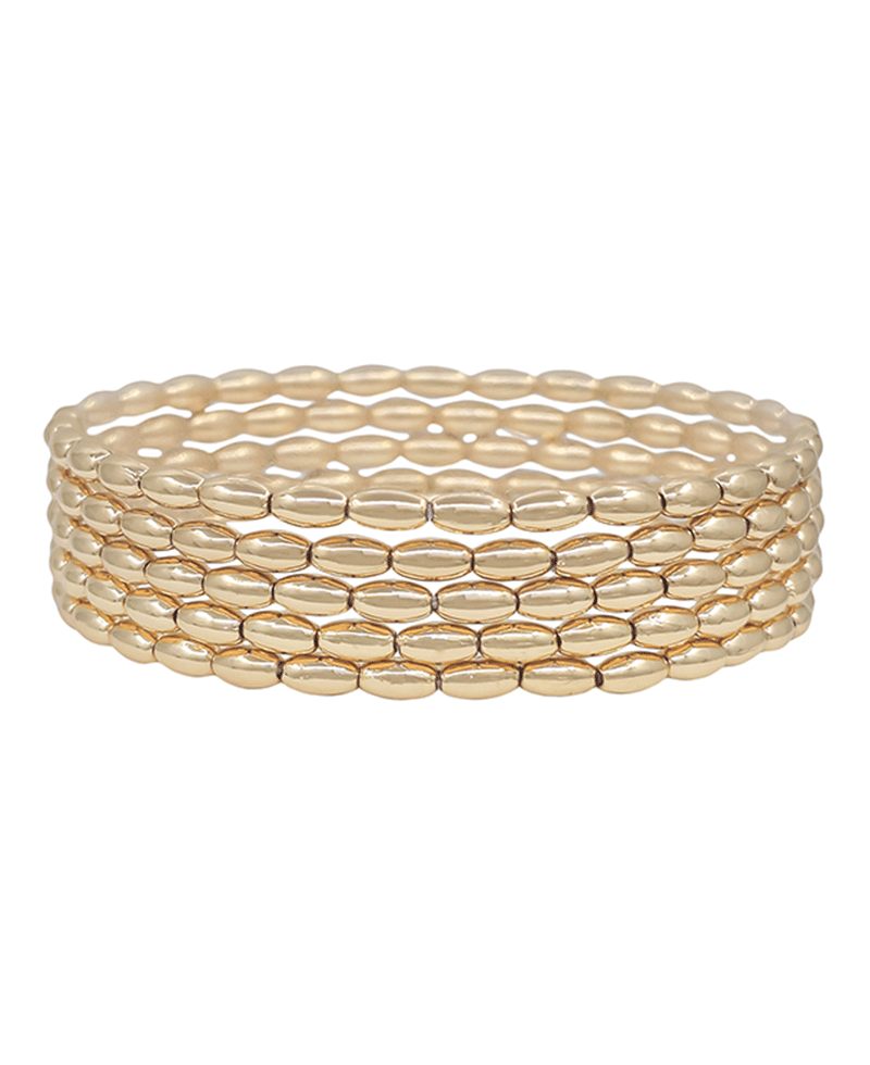 Rice Shape CCB Stretch Bracelet