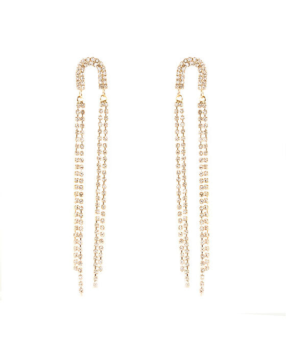 Rhinestone Cascading Earring