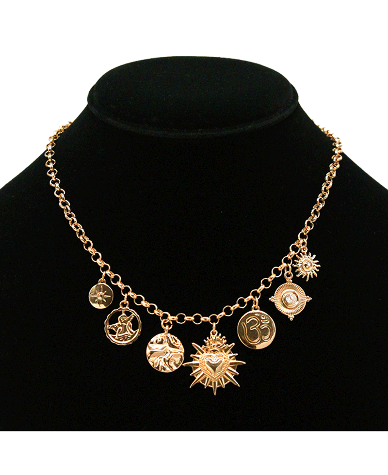 Multi Charm Chain Necklace